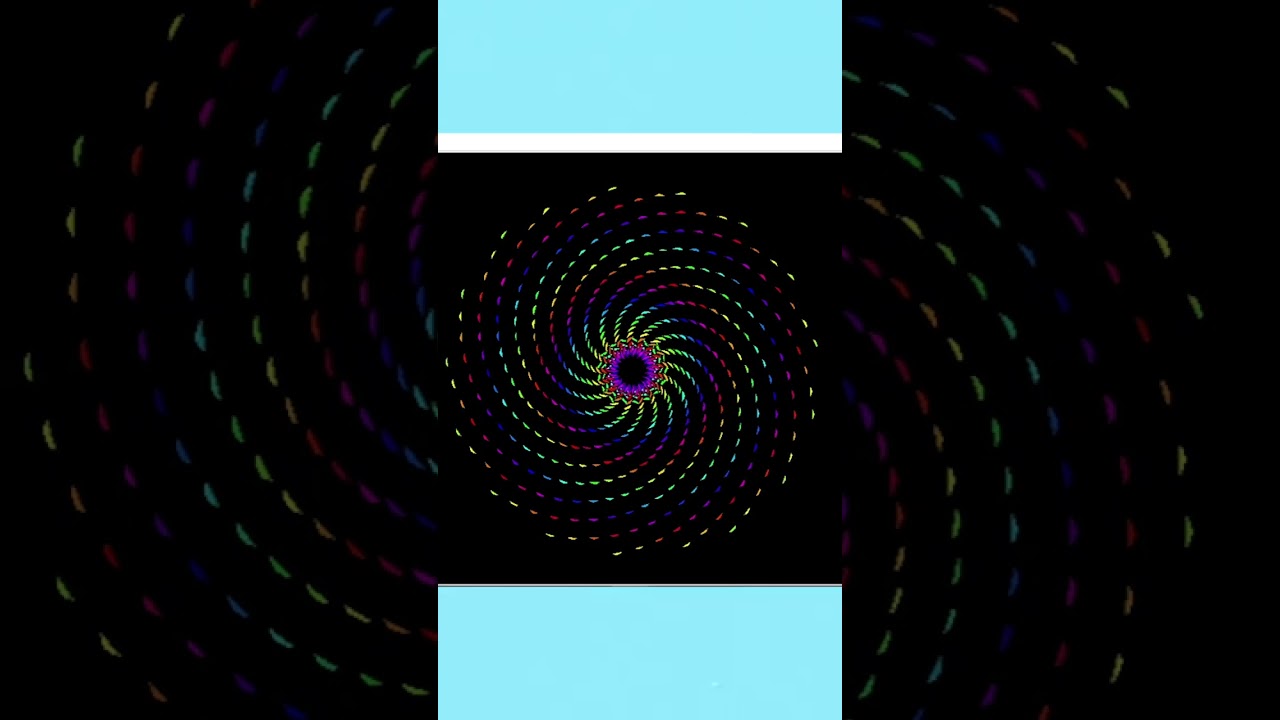 Python turtle graphics code-Spiral alien graphics.