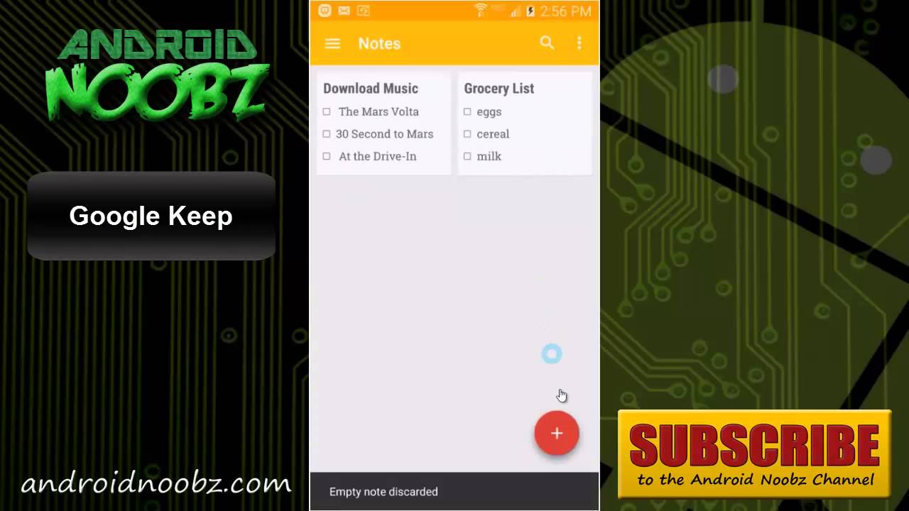 Google Keep: Android App for Making Notes and Lists with Voice Notes