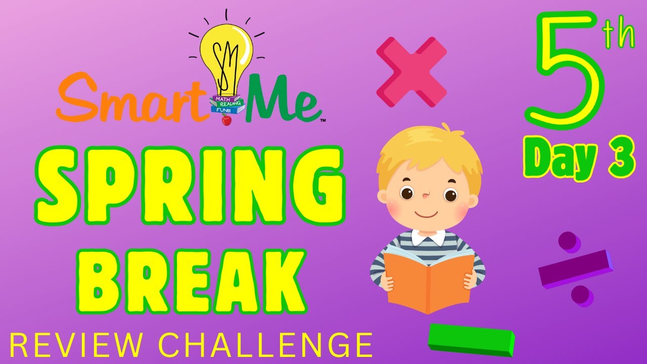 Fifth Grade Spring Break Review | Fun Math & Reading Practice for Fifth Graders #math #reading #fun
