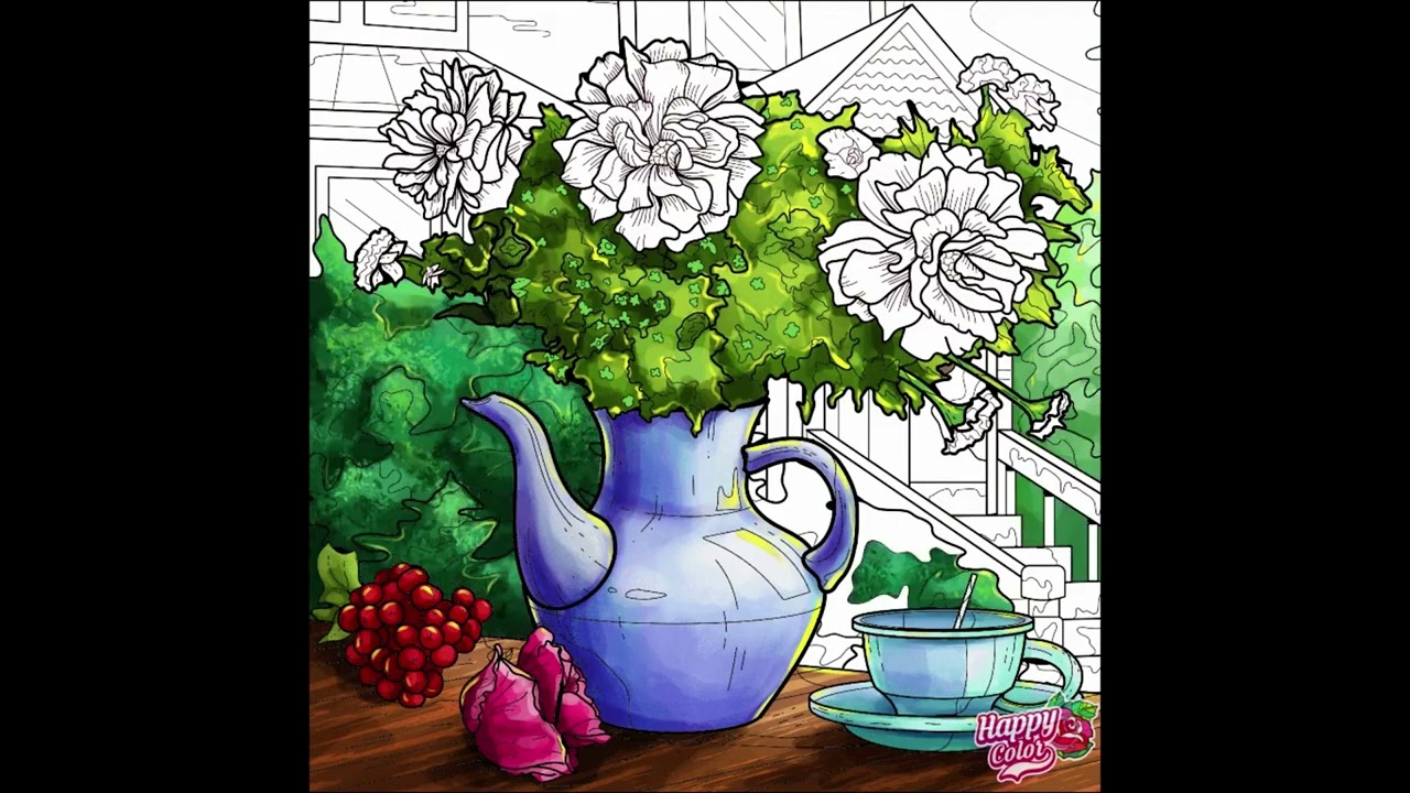 Overgrown with Flowers | Adult Coloring | Coloring Apps