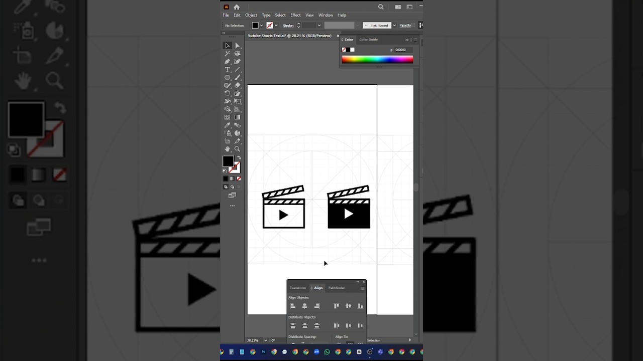 Clapper board icon vector #icondesign #trending #shorts
