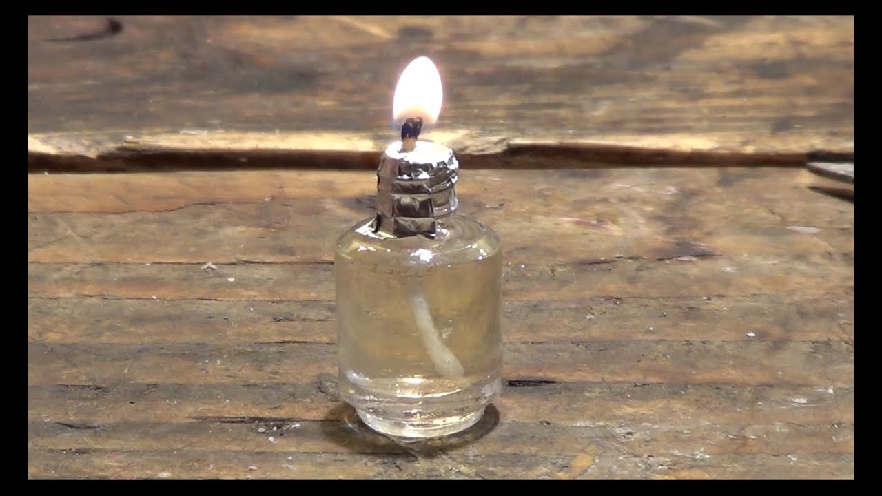 How to make a mini vegetable oil candle