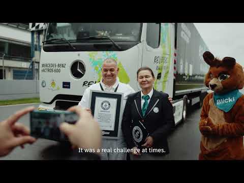 Mercedes-Benz Trucks wins GUINNESS WORLD RECORDS™ title with eActros 600