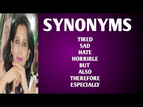 Learn the synonyms of basic English words