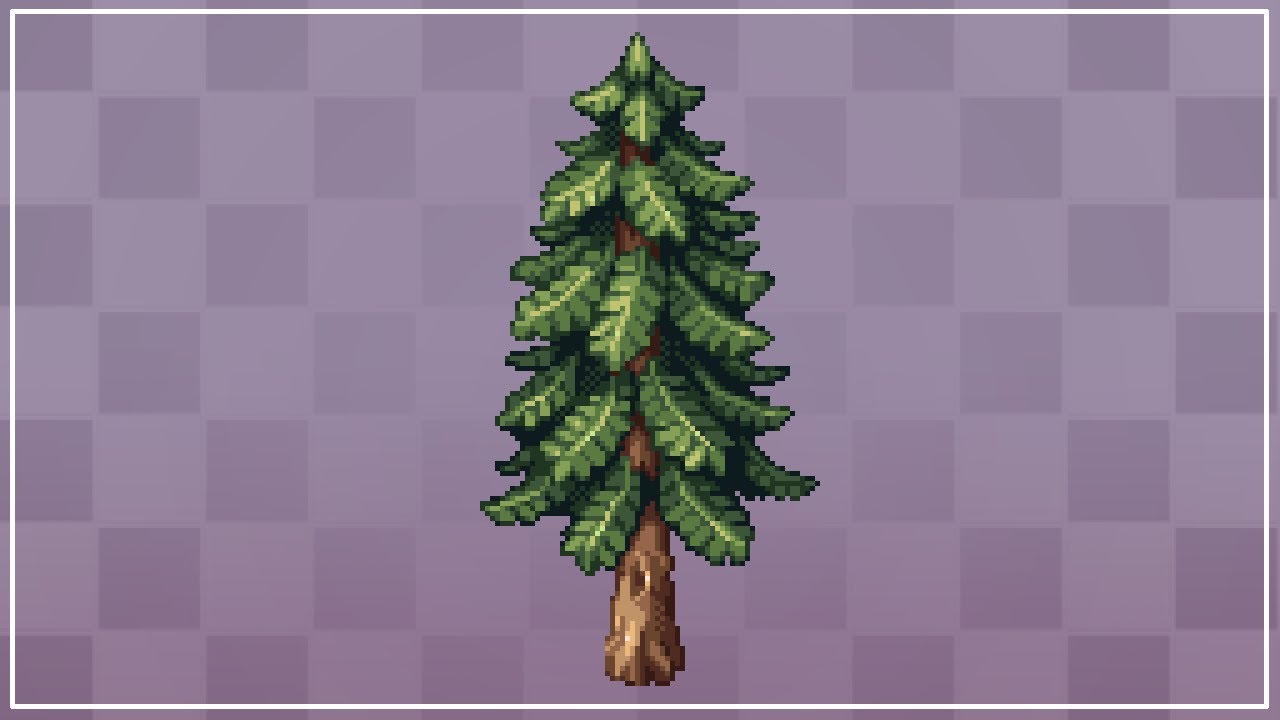 Pixel Art Timelapse Game Assets - Pine Tree