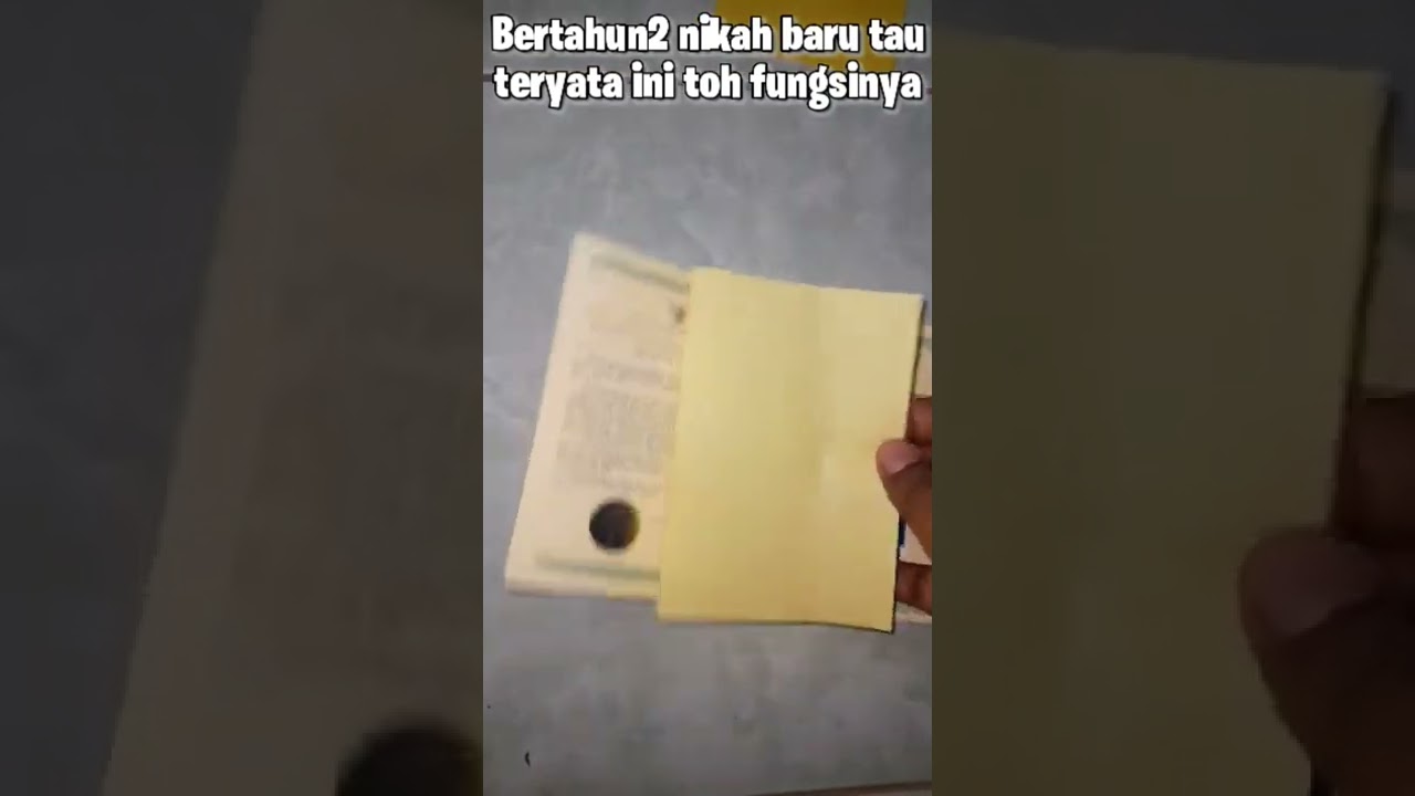 #shorts Bertahun2 menikah baru tau teryata ini fungsi kertas kosong dalam buku nikah