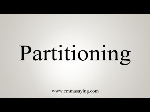 How To Say Partitioning