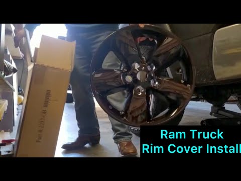 Install Pickup Truck Wheel Skins Hub Cap Rim Covers on My Dodge Ram