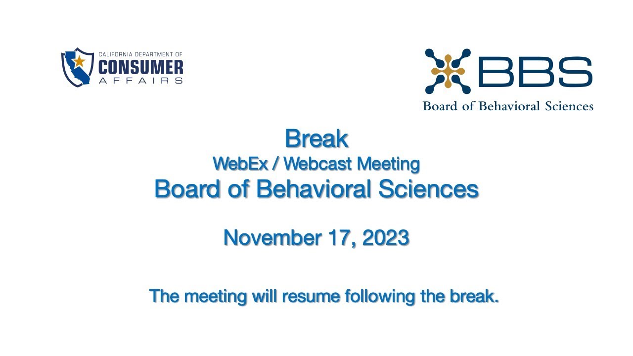 Board of Behavioral Sciences Meeting -- November 17, 2023   2 of 2