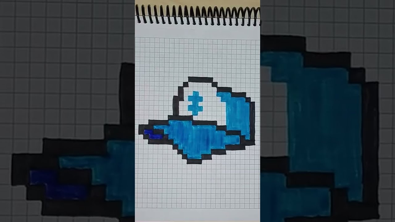 How to Draw Dipper's Hat (Gravity Falls) #shorts #pixelart