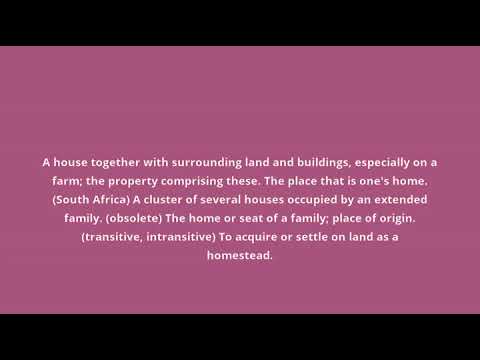 what is the meaning of homestead