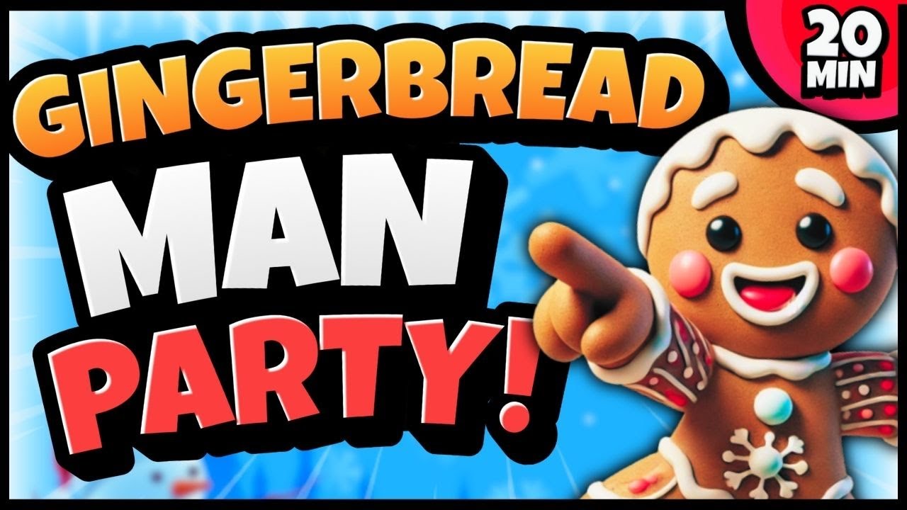 🎄 Gingerbread Man Brain Break Party 🎄 Freeze Dance 🎄 Christmas 🎄 Just Dance
