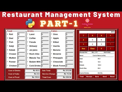 1/6 - How to create hotel management system project in python | Tkinter ...