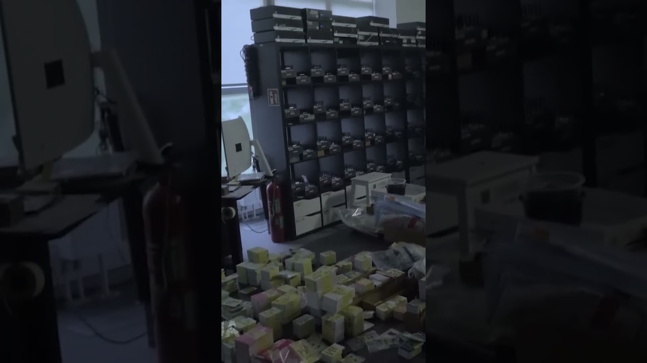 Moment police uncover 40,000 SIM cards linked to cyber fraud across Europe