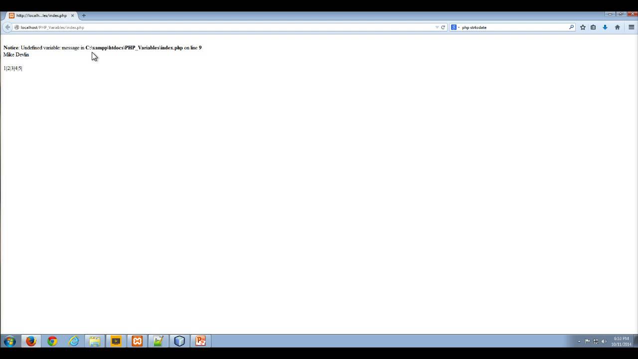 Ch 2 - PHP While Loops example