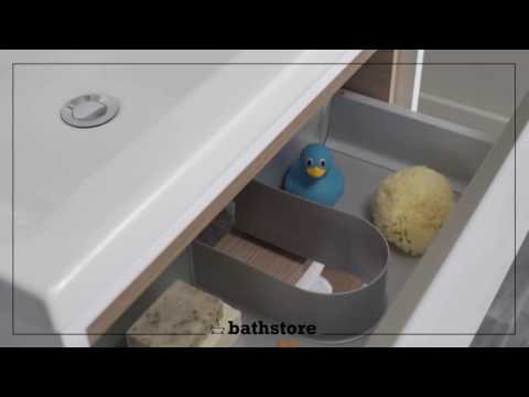 Lincoln 600 two-tone wall mounted vanity unit