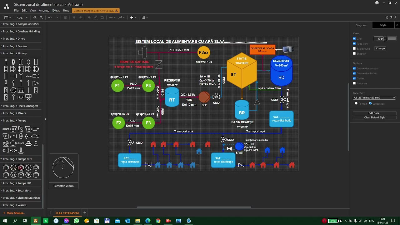 Mastering Water Supply Process Diagrams with Draw.io: A Free Tutorial#water