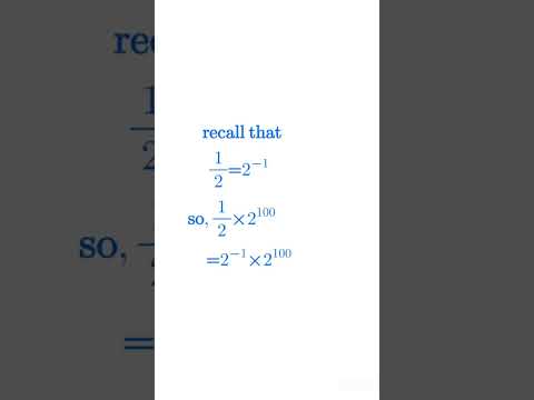 What is the Half of 2^100?