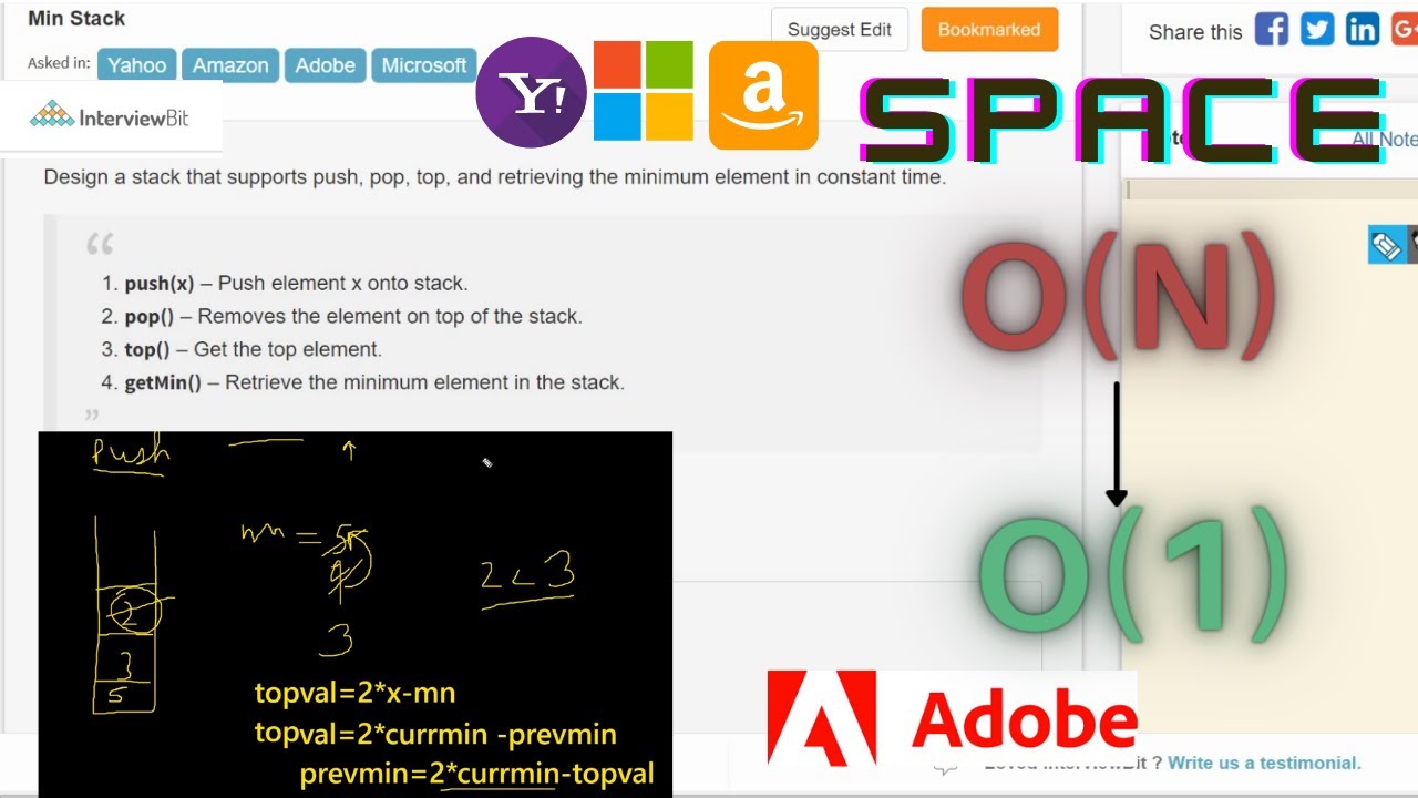 9.7 MIN STACK (Stacks and Queues)-Interviewbit #stack#programming#queue