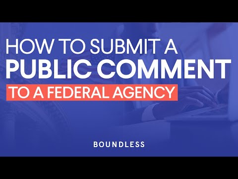 How to Submit a Public Comment to a Federal Agency