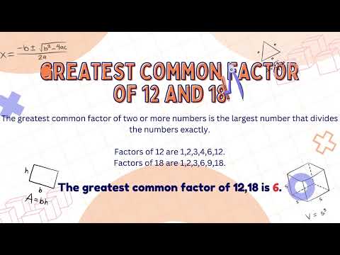 Common factors of 12 and 18
