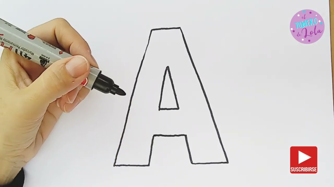 CÓMO DIBUJAR LA LETRA A En imprenta / #comodibujarlaletraa