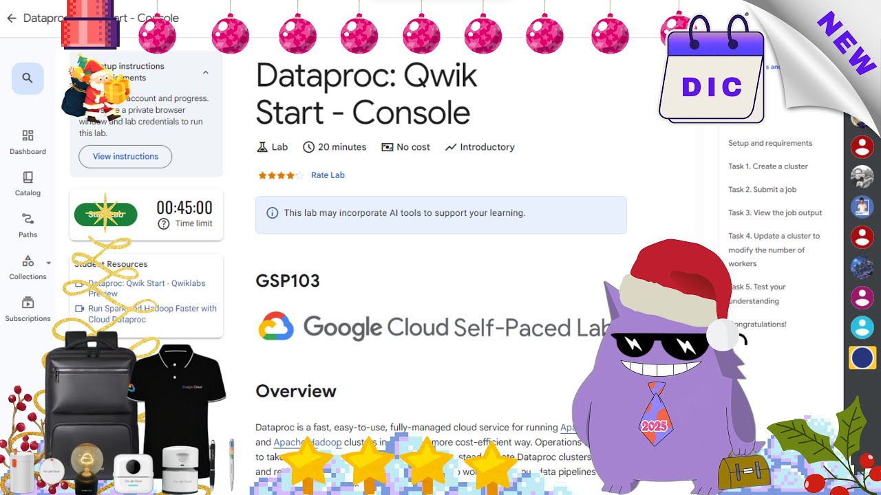 Dataproc: Qwik Start - Console  #2025 | #GSP103 |#qwiklabs |#Solution