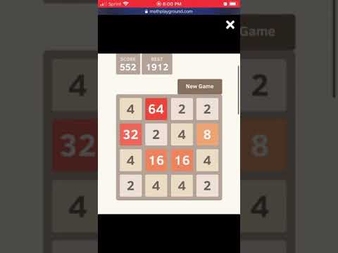 2048 game on mathplayground