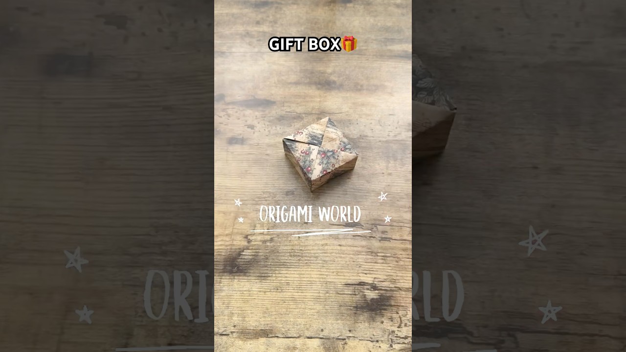 EASY ORIGAMI GIFT BOX TUTORIAL STEP BY STEP | HOW TO MAKE PAPER GIFT BOX INSTRUCTIONS | DIY GIFT BOX