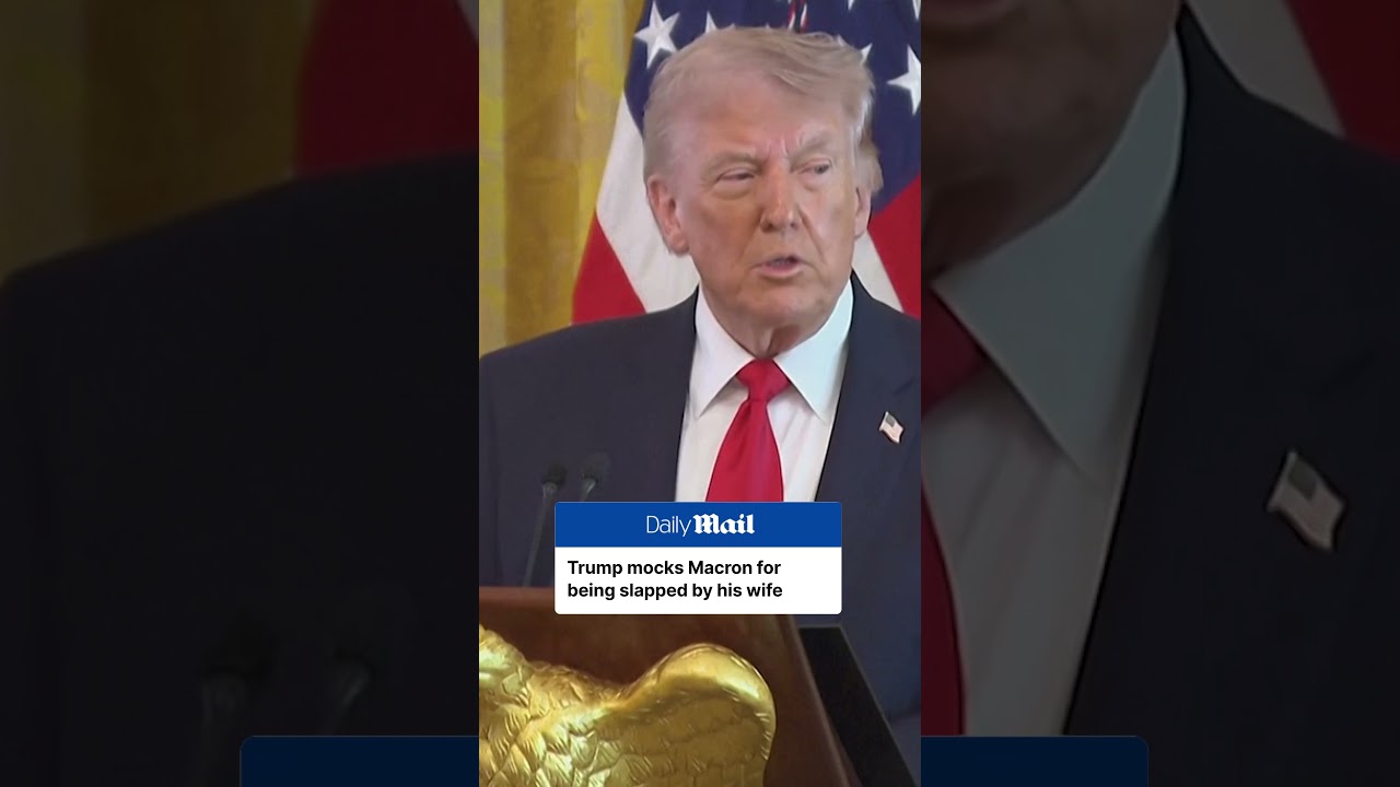 Trump mocks Macron for being slapped by his wife