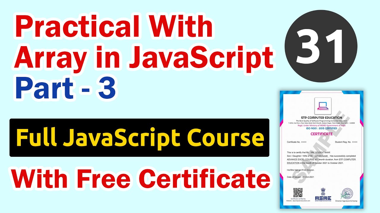Practical With Array in JavaScript Part 3