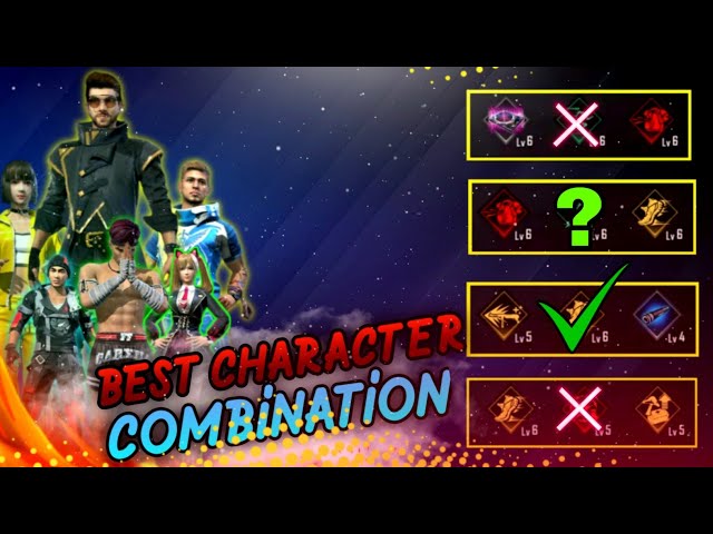 3 best Free Fire character combinations for rank push
