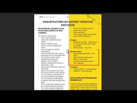 How to Apply For Motor Vehicle Registration Online in Kenya And Cost