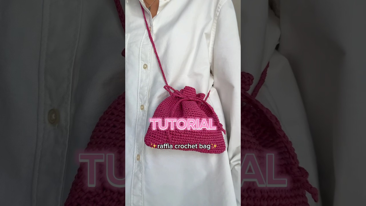 Crochet raffia bag #crochet #crochettutorial