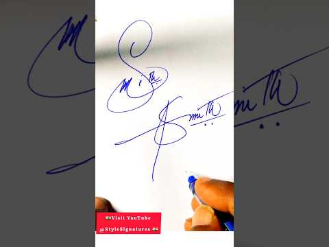 Art of Signature -Smith๐ฎ๐ณ #youtubeshorts #viral #shortsfeed #shorts #sign#cursive "bridal