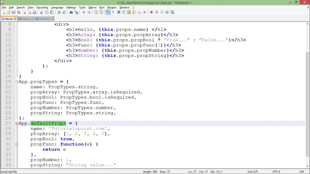 ReactJS - Props Validation