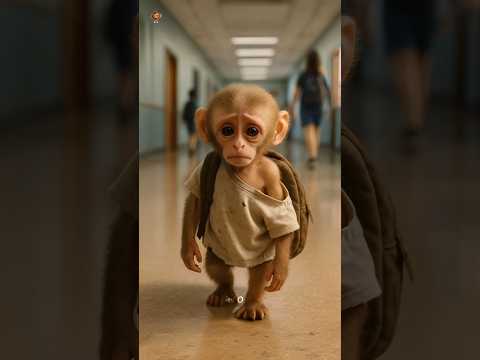 poor baby monkey rio school emotional 😭 story 💔