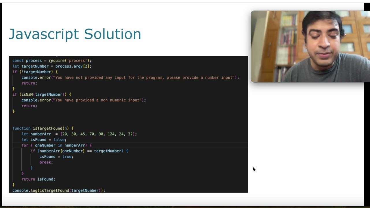 How to perform a linear search ? || Java || Javascript