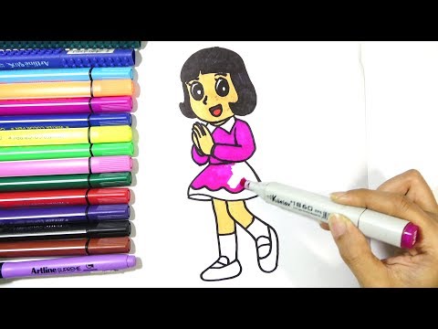 Drawing Yumeko from Ninja Hattori – Coloring Pages | D4K – Art Blog