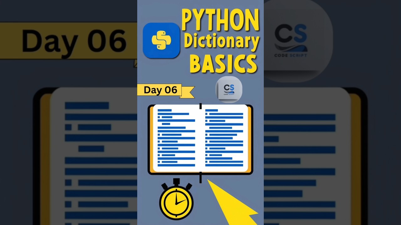 Day 06 : Python Dictionary Basics Explained in Minutes! 🔥 | Learn Fast! 🚀