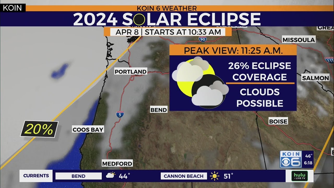 Clouds likely for Monday's solar eclipse