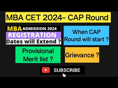 MBA Registration Date Extended? | MBA CET CAP Round Starting Dates 2024 #cet #mba #mbacetresult