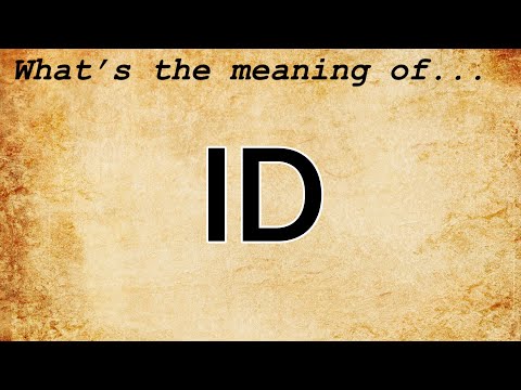 ID Meaning : Definition of ID