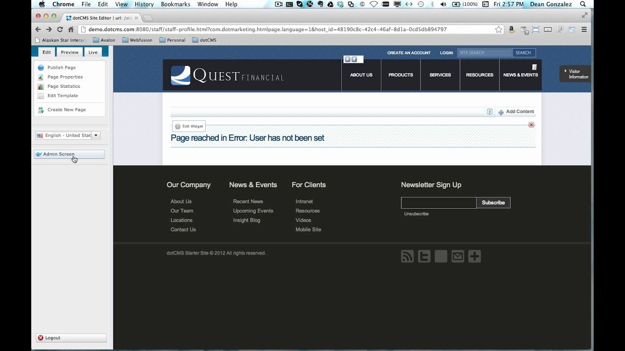 dotCMS Front End Content Editing