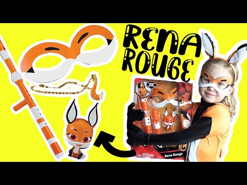 Miraculous Ladybug Rena Rouge Dress Up Set Transformation with Mask, Costume, Trixx Kwami