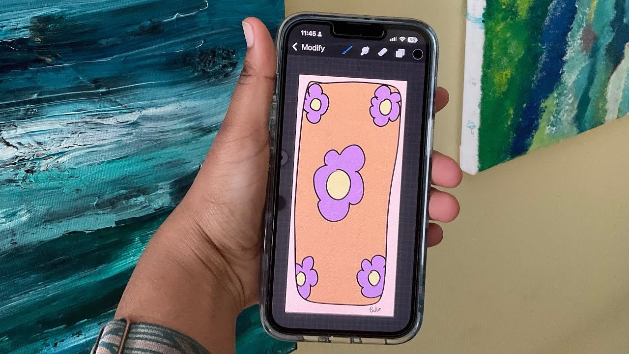 Make a Simple Flower Wallpaper