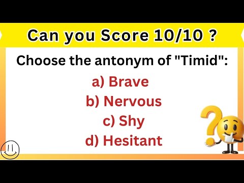 Can you score 10/10 ? | Synonyms & Antonyms Quiz | Test Your Vocabulary!