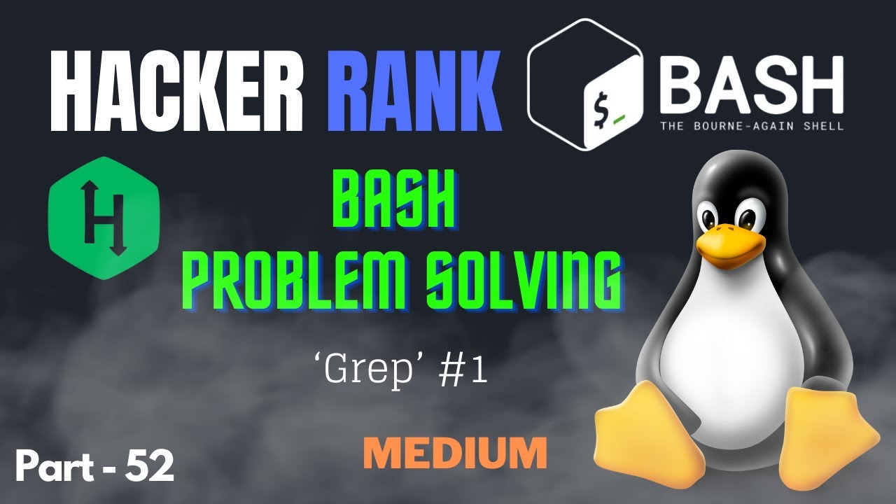 'Grep' #1 | Hacker Rank Bash Problem solving #linux #opensource #bash #bashscripting