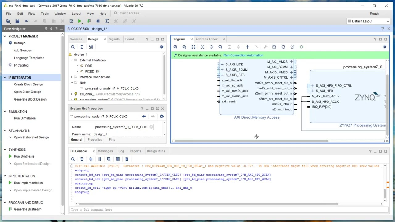 Using AXI DMA in Vivado