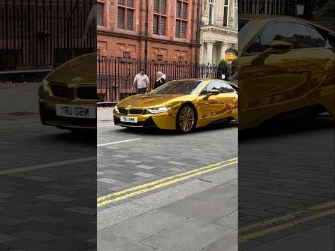 The famous chrome Gold BMW i8, what are your thoughts on this? #carspotting #viralshorts #shorts